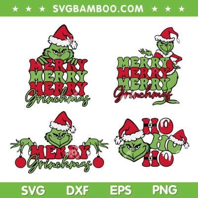 Merry Merry Grinchmas Leopard SVG Grinch Santa