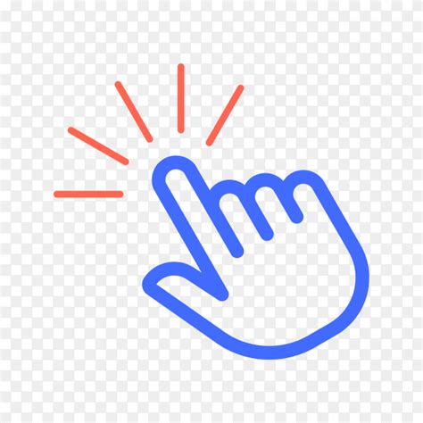 Hand Click Icon Pointer Icon Hand Cursor Icon On Transparent