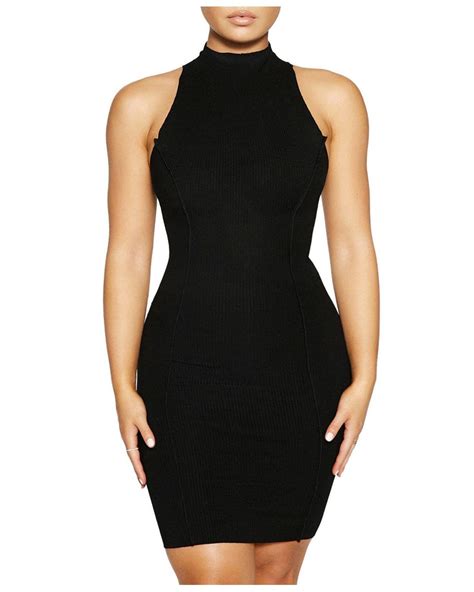 Naked Wardrobe Snatched Sexy Dress In Black Lyst