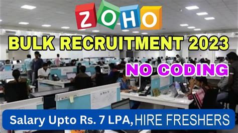 Zoho Recruitment 2023 Zoho Jobs Tamil Zoho Bulk Recruitment No