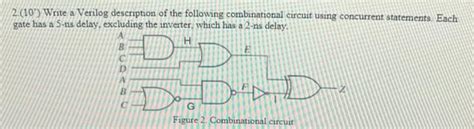 solved 2 10 write a verilog description of the following