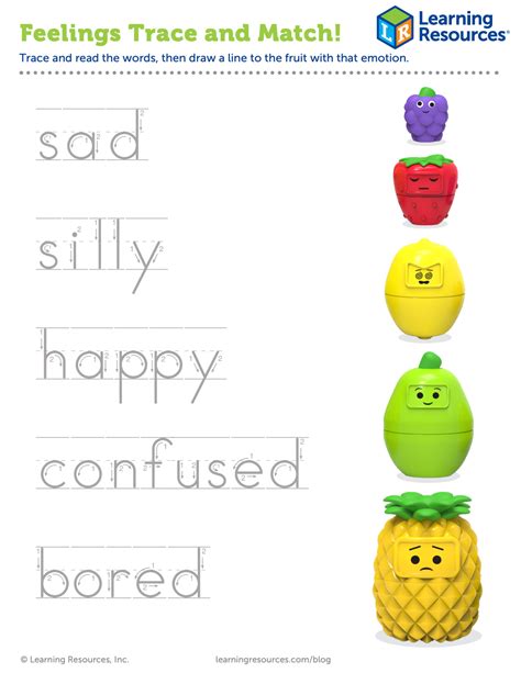 Identifying Feelings Emotions Matching Worksheet Emotional