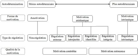 Continuum de la motivation selon la théorie de l autodétermination