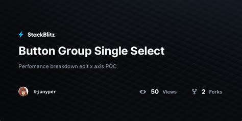 Button Group Single Select Stackblitz