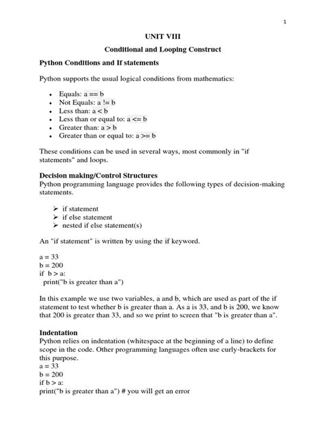 2 pdf 23 24 conditional and looping construct pdf control flow computing