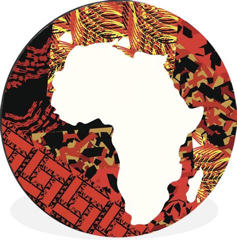 WallCircle Wandcirkel Muurcirkel Kaart Van Afrika Met