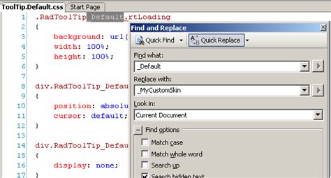 telerik web forms tutorial creating a custom classic skin radtooltip telerik ui for asp ajax