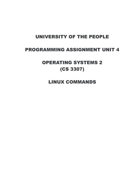 programming assignment unit 4 university of the people programming assignment unit 4 operating