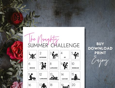 Sexy Advent Calendar For Couples Summer Sex Challenge Printable Sex Game Etsy Australia