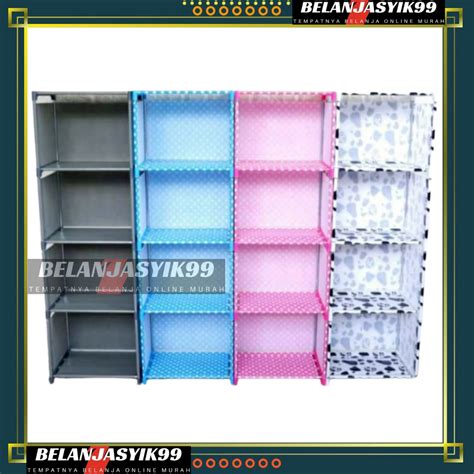 Jual RAK BUKU GSF RAK BUKU PORTABLE 5 SUSUN 4 KOLOM RAK BUKU