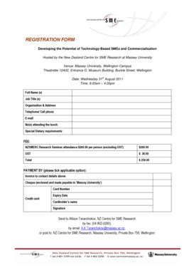 Fillable Online Massey Ac REGISTRATION FORM Massey University