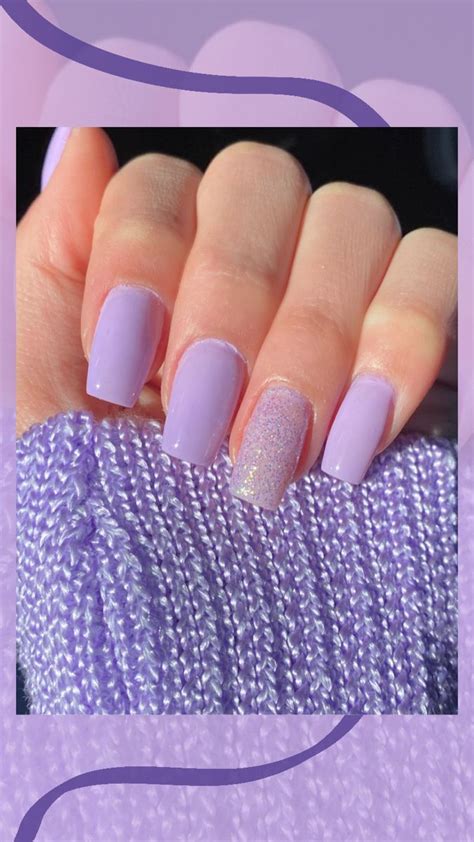 ideia de unha lilás brilho em 2023 Unhas roxas Unhas violetas