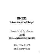 Lecture Ppt Itec Systems Analysis And Design I Instructor Dr