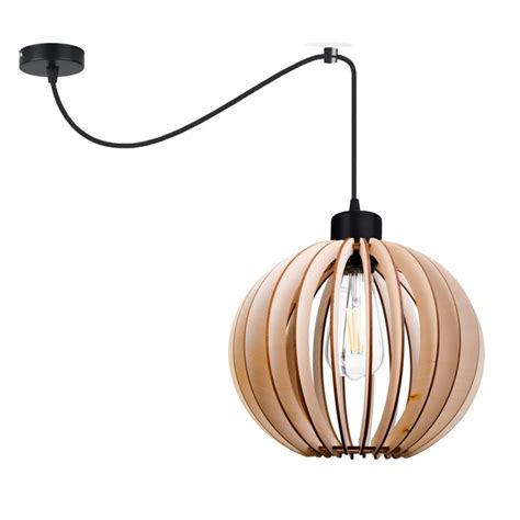 LAMPA sufitowa wisząca ZWIS Loft E27 PAJĄK Drewno 5904261921775 LedOne