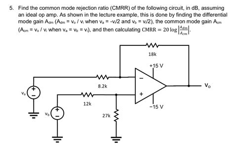 Cmrr Formula For Differential Amplifier Circuit