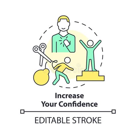 Increase Confidence Concept Icon Stock Vector Illustration Of Logo