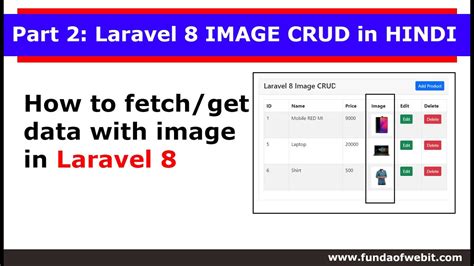 Part 2 Laravel 8 IMAGE CRUD In Hindi How To Fetch Get Image From