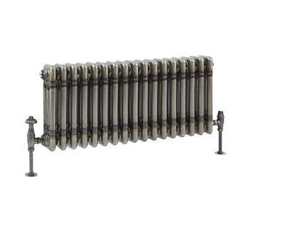 Lacquered Raw Metal Trad Horizontal 3 Column Radiator 300mm X 785mm EBay