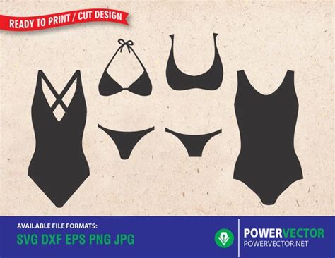 Embellishments Bikini Svg Eps Summer Svg Dxf Swimwear Clipart Png