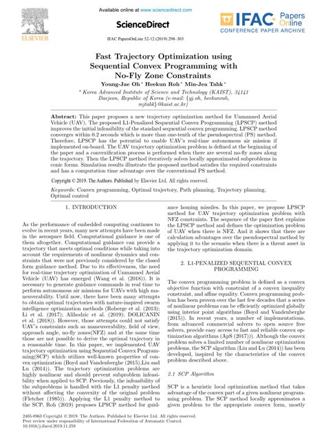 pdf fast trajectory optimization using sequential convex programming