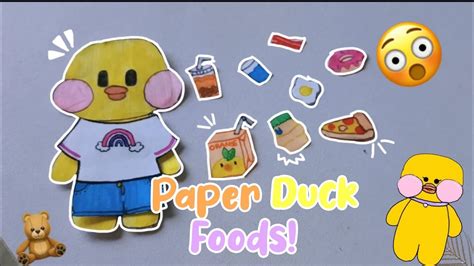 Diy Paper Duck Foods Easy Diy Aesthetic Youtube
