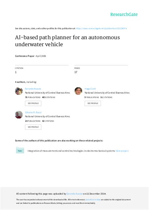 pdf ai based path planner for an autonomous underwater vehicle oscar calvo