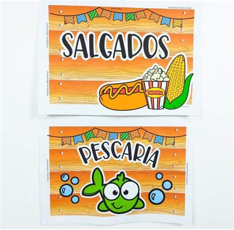 Placas Para As Barracas Na Festa Junina Pulos Did Ticos