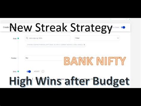 Automated Algo Trading Strategy Ce And Pe Strategy Banknifty Cnc Streak