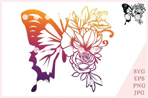 265 Floral Butterfly Svg Free SVG PNG EPS DXF File