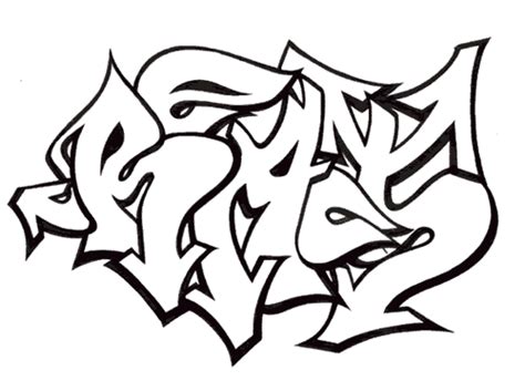 Dibujos de graffiti para imprimir y colorear Colorear imágenes