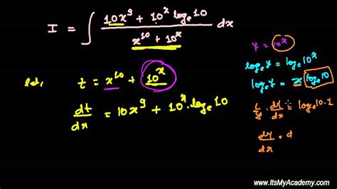 integration of exponential and logarithmic function youtube