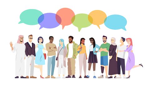 ilustración de vector plano de diversidad multicultural Representantes