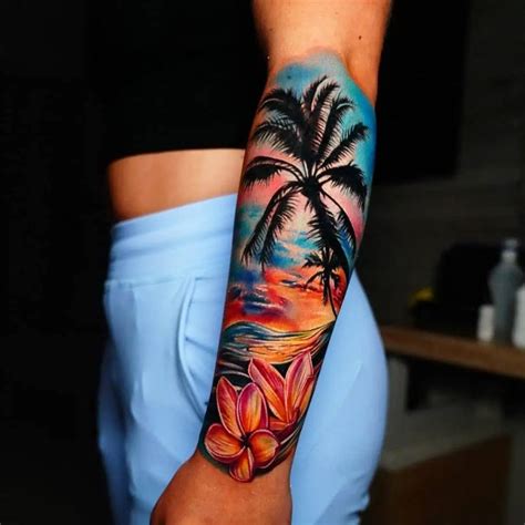 Beach Tattoo Ideas Inspiring Designs For Ocean Lovers Tropical