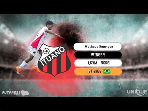 Matheusinho Atacante Extremo Winger 2024 YouTube