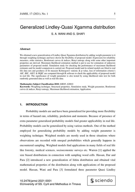 pdf generalized lindley quasi xgamma distribution