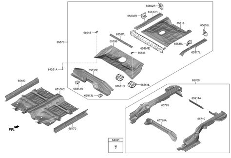 65100 G7500 Genuine Hyundai Panel Assembly Floor Ctr