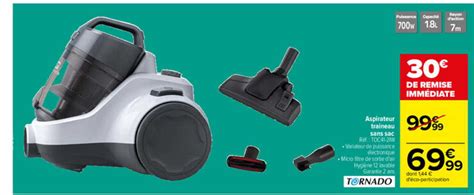 Promo Aspirateur Traîneau Sans Sac chez Carrefour iCatalogue fr
