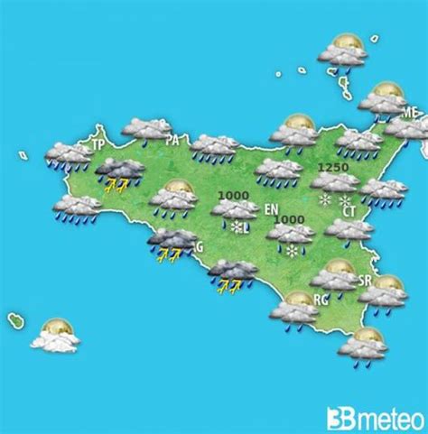 Meteo Sicilia vortice freddo verso il Sud Italia instabilità in