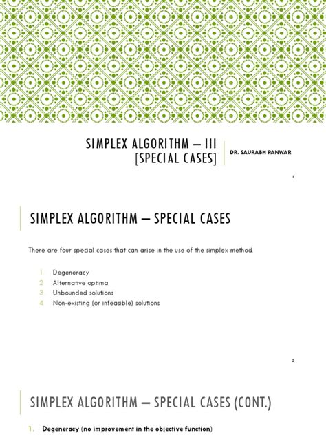 simplex algorithm special cases pdf mathematical optimization mathematical logic