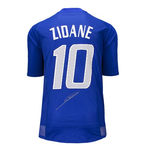 Zinedine Zidane Back Signed France Home Shirt