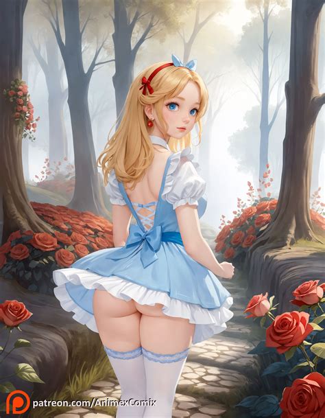 Rule 34 Ai Generated Alice In Wonderland Alice Liddell Animexcomix Ass Blonde Hair Blue Dress