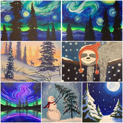 Winter Themed Artwork Perfect For The Season Pinot S Palette