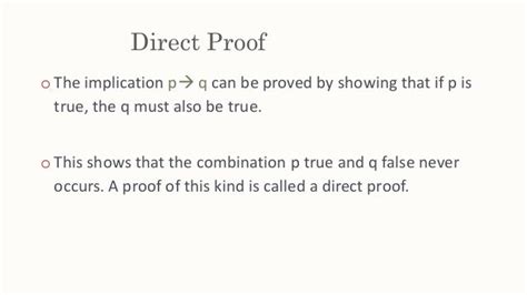 method of direct proof