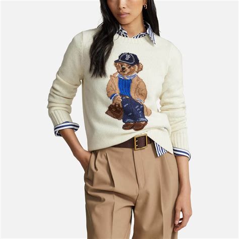 Polo Ralph Lauren Bear Wool Blend Intarsia Knit Jumper Thehut De