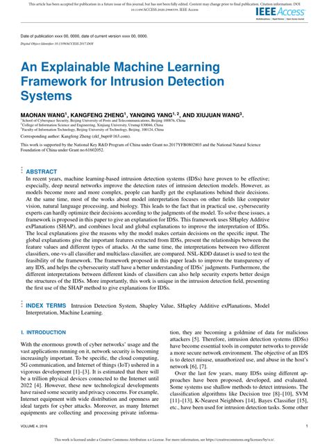 pdf an explainable machine learning framework for intrusion detection systems