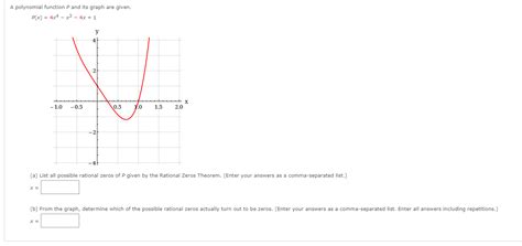 solved a polynomial function p and its graph are given p x