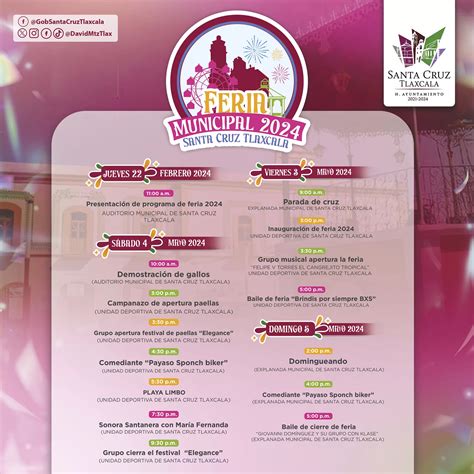 Feria de Santa Cruz Tlaxcala 2024 FERIAS Y CONCIERTOS EN MÉXICO