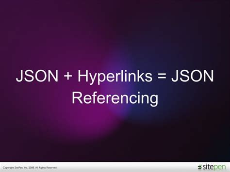 JSON Referencing And Schema PPT
