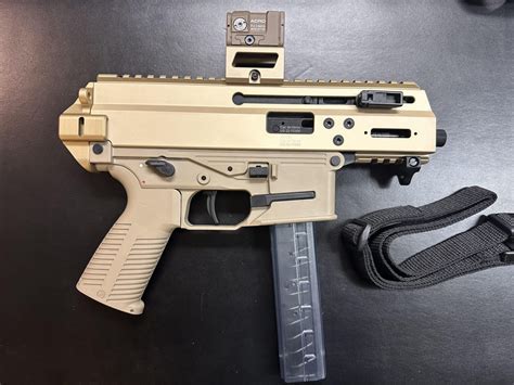 B T APC9K Anodized Coyote Tan Pistol With Telescopic Brace Adapter Axarms