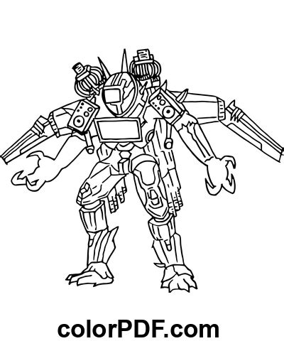Skibidi Robot De Inodoro Dibujos Para Colorear Y Libros En PDF